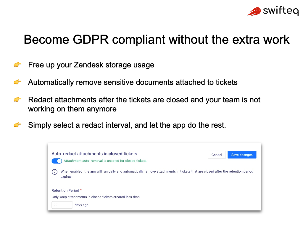 Auto Remove Attachments App Integration with Zendesk Support